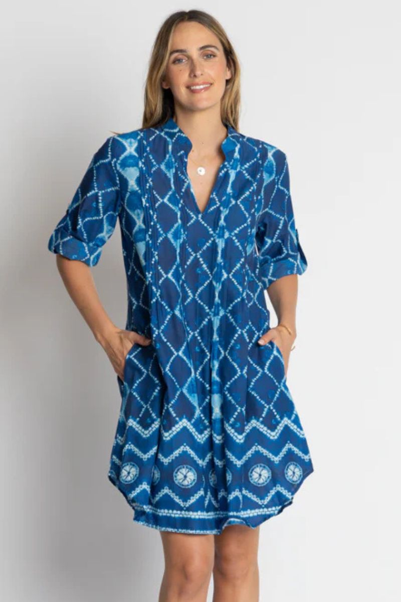 Lula Life Kumo Tuck Dress - Ocean – OZ RESORT