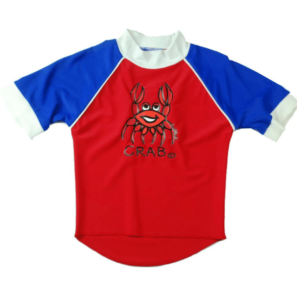 Ozi Varmints Short Sleeve Rash Vest - Red/Crab – OZ RESORT