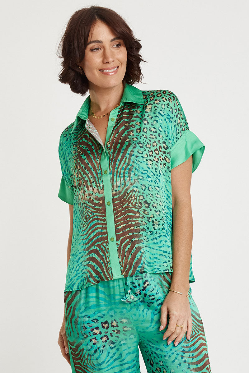 Lula Soul Maasai Shirt - Emerald – OZ RESORT