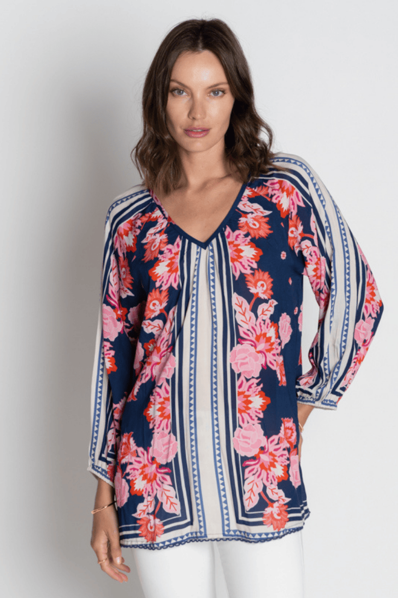 Lula Soul Ladera Kaftan Shirt - Navy – OZ RESORT