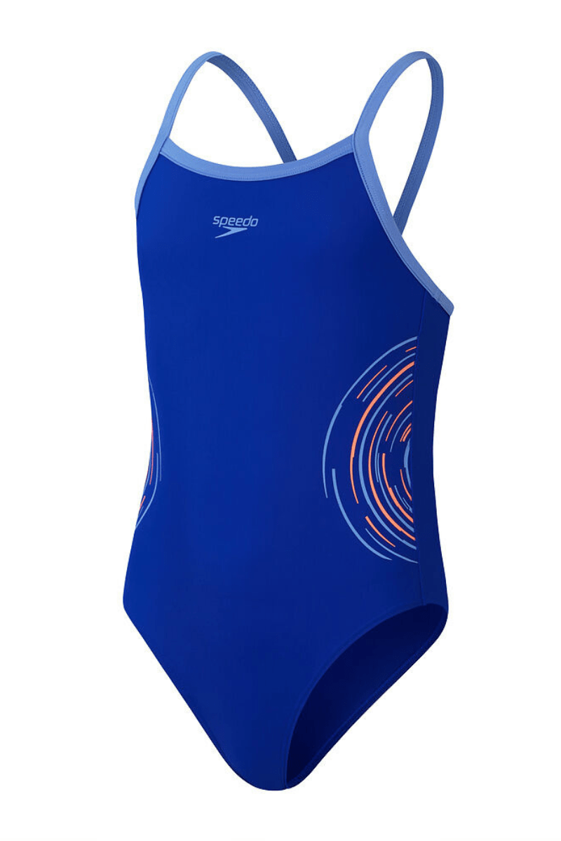Speedo Girls Placement Print Thin Strap Muscle Back OP – OZ RESORT