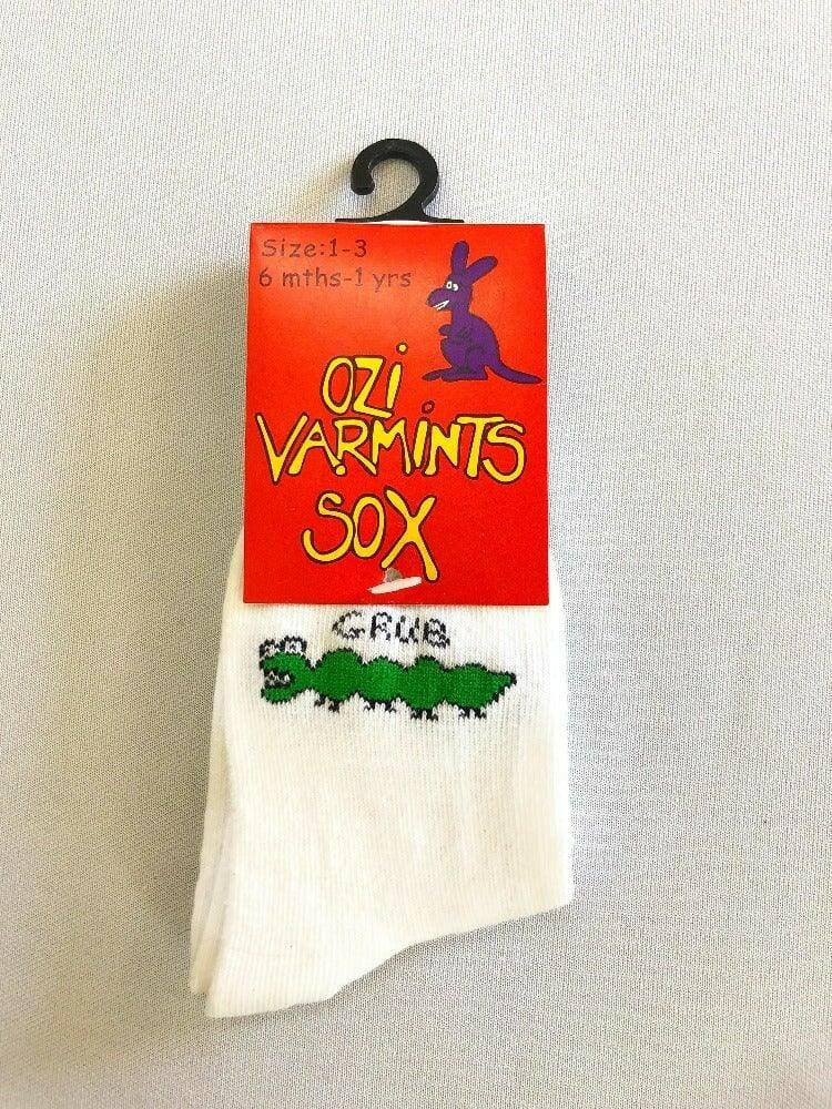 Ozi Varmints White Socks - Grub Socks for Kids - Childrens socks – OZ ...